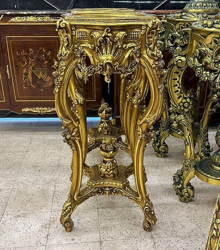 Rococo Style Columns Gold Brass Pedestals | eBay