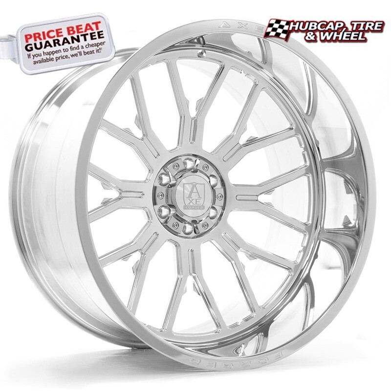 Axe Wheel AF6 Forged Fully Polished - 26X16 - 8x180 Bolt pattern, -76mm ...