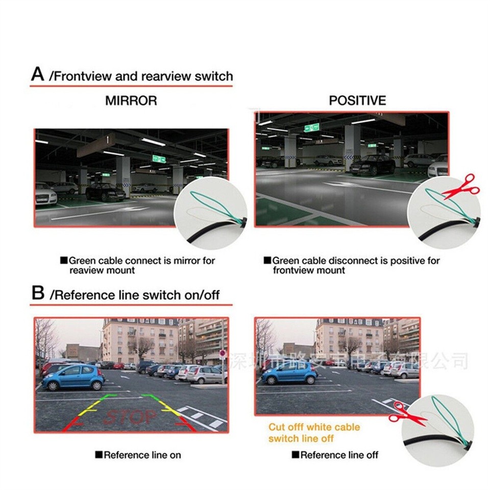 Car Rear View Camera 360 Degree Rotating Camera Lens For Car Truck RV ...