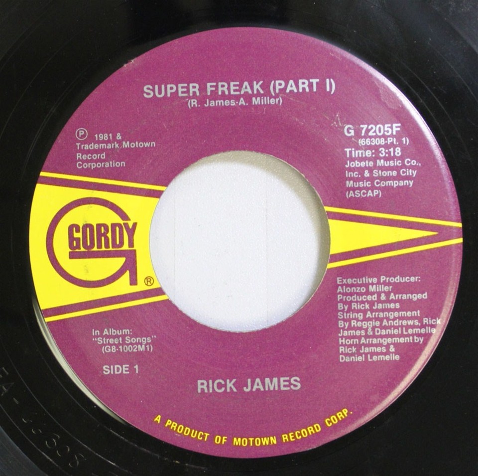 Soul 45 Rick James - Super Freak (Part II) / Super Freak (Part I) On ...