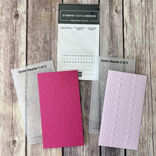 Stampin' Up! Dotty Hearts Set of 2 Embossing Folders Valentine's Day ...