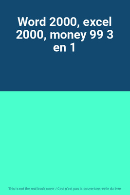 Word 2000, excel 2000, money 99 3 en 1 | eBay