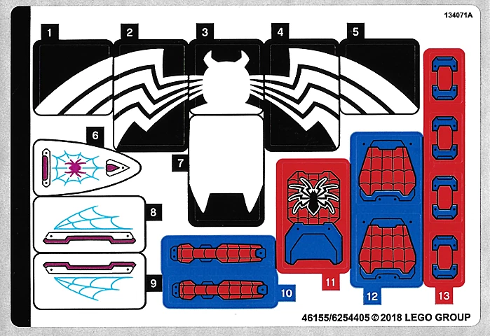 Lego Spiderman 3 Decals