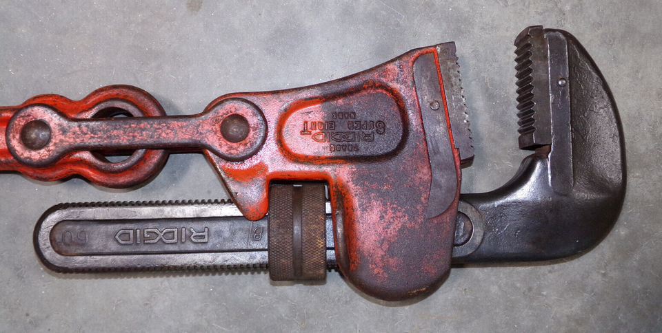 RIDGID Super Eight Compound Leverage Pipe Wrench S8-A 31390 8" | eBay