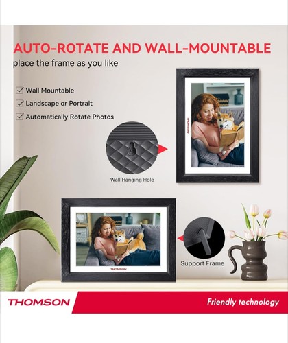 Thomson Digital WiFi Picture Frame TDF-1001W 10.1” App Touchscreen ...