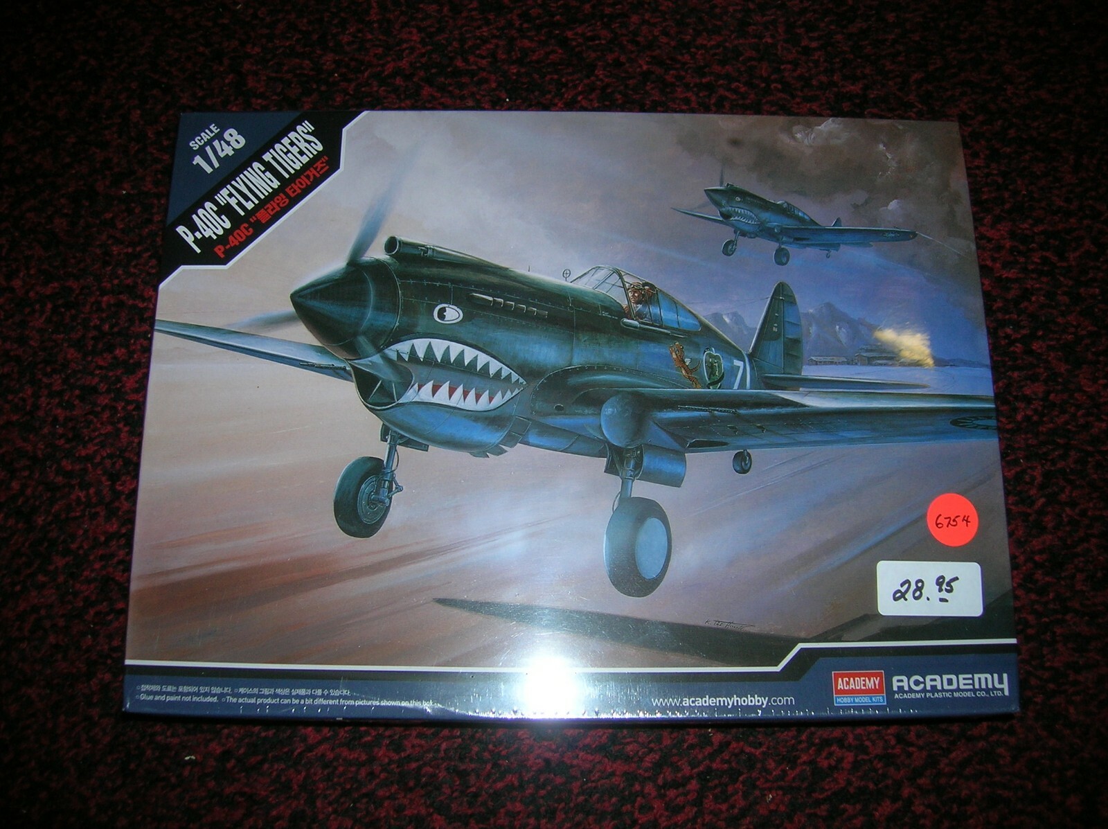 ACADEMY # 12280 " P-40 FLYING TIGERS " 1/48 KIT ,LOT # 6754 | eBay