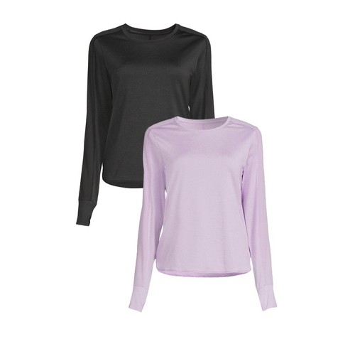 Avia Women's Performance Tee with Long Sleeves, 2-Pack Size M | eBay