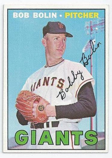 1967 TOPPS # 252 BOB BOLIN SAN FRANCISCO GIANTS BASEBALL CARD - LOOK ...