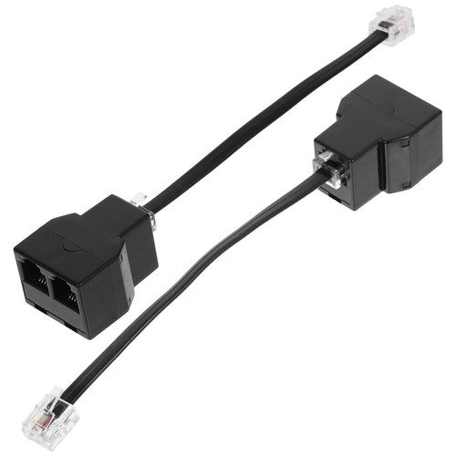 2Pcs Rj11 Adapter Telephone Line Adapter Telephone Splitter Adapters ...
