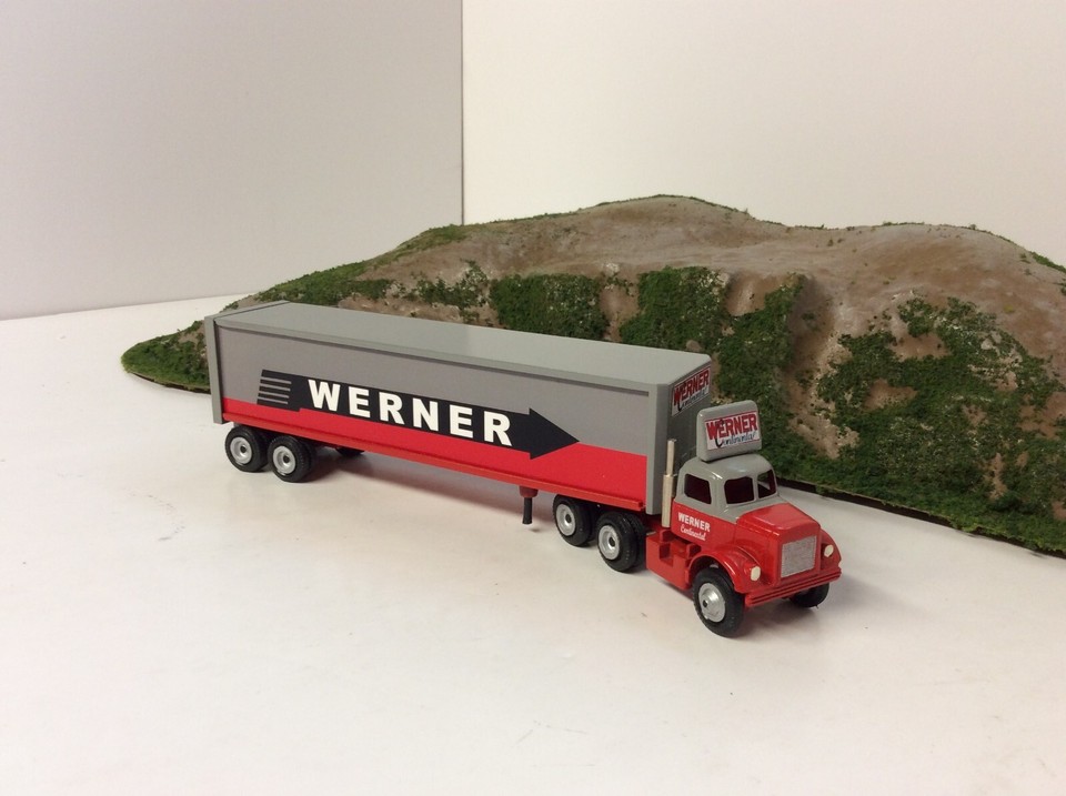 Winross White 9000 Werner Freight w/ Van Trailer. Custom /New in Box | eBay