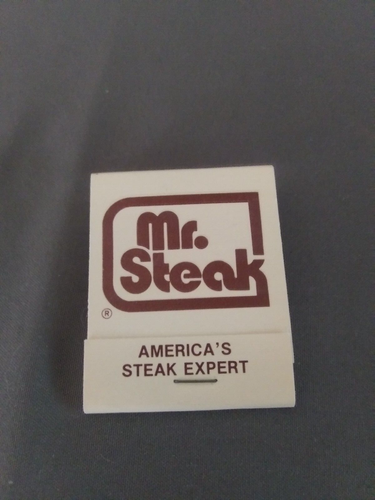 Vintage Mr. Steak Restaurant Matchbook- Unstruck- Tan Cover | eBay