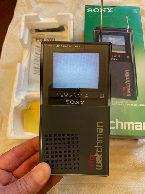 Vintage Sony Watchman Portable Analog LCD Color TV Fdl-310 for sale ...