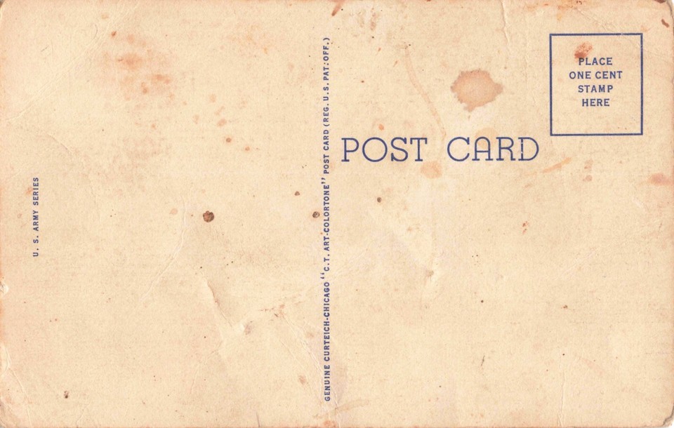 Postcard U.S. Army Signal Corp 1941-Search Spot Light-Soldiers-White ...