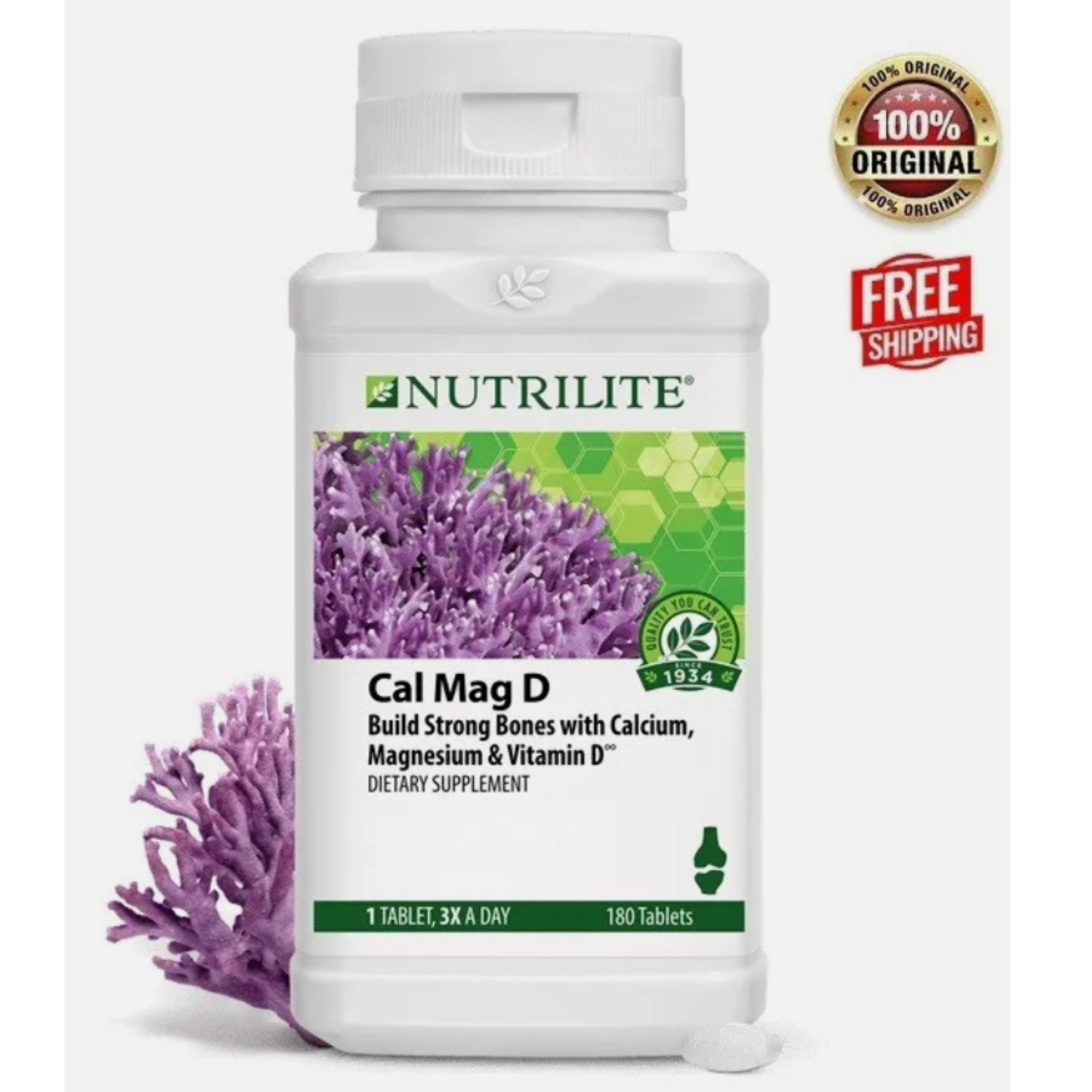 NUTRILITE Calcium Magnesium Vitamin D Plus Build Strong Bones 180 Tab ...
