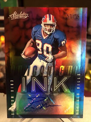 2023 Panini Absolute Iconic Ink Eric Moulds AUTO Buffalo SSP /75 ⭐️ ...
