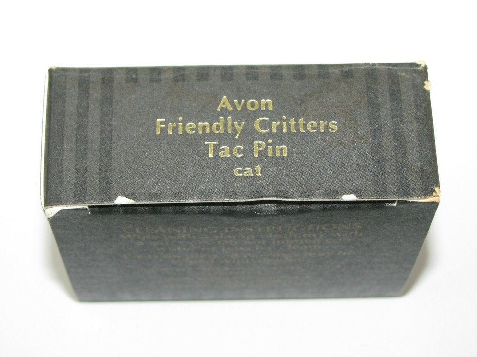 Vintage Avon Friendly Critters Goldtone FAUX Pearl Jelly Belly KITTY ...