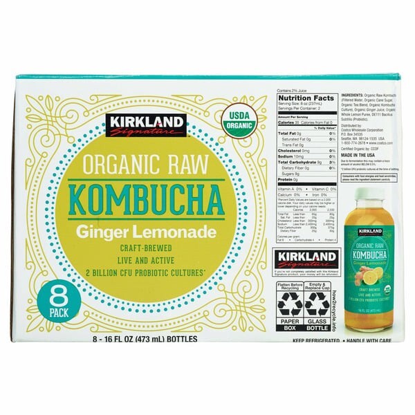 Kirkland Signaure Organic Raw Kombucha, 16 fl oz, 8-count 8 lbs | eBay