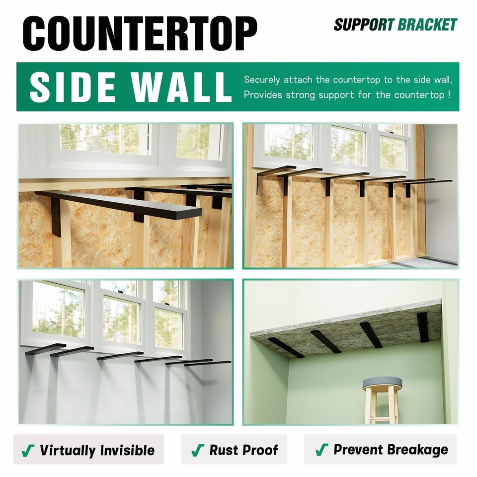 Free Hanging Side Wall Floating Shelf Bracket 2 Pack 14 Inch Heavy ...
