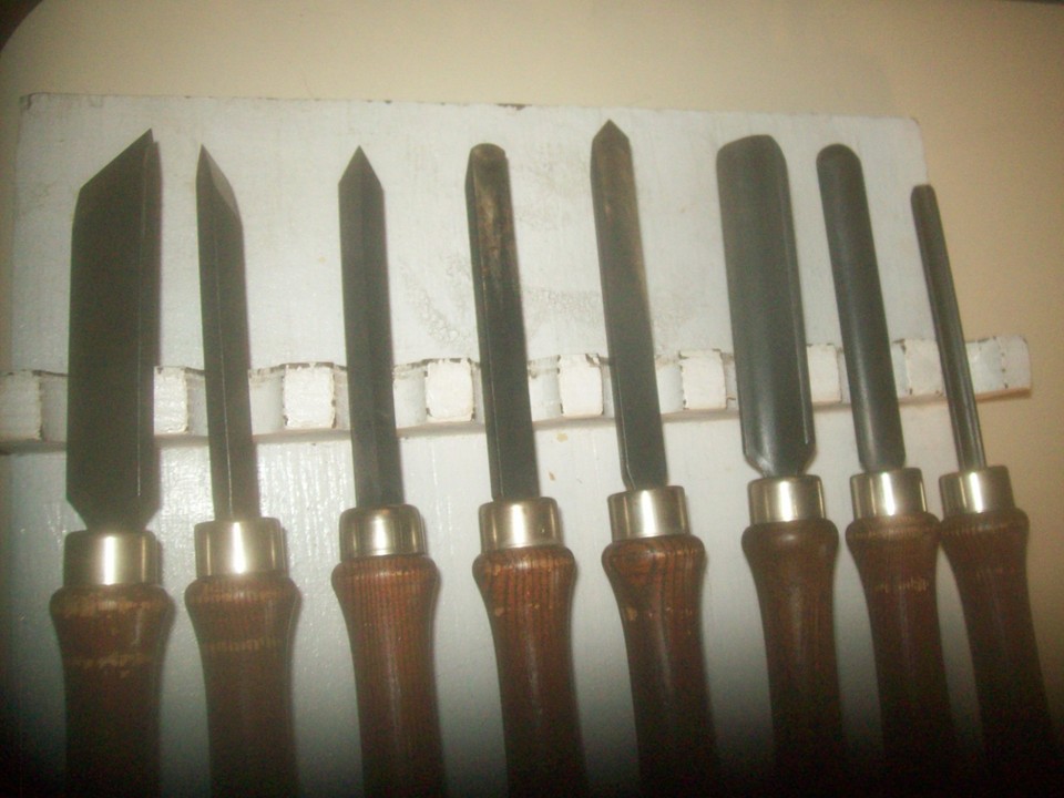 8 Sears Craftsman High Speed Steel Wood Turning Chisels 14-15" Long USA ...