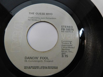 The Guess Who – Dancin' Fool 1974 7" Single PB-10075 | eBay