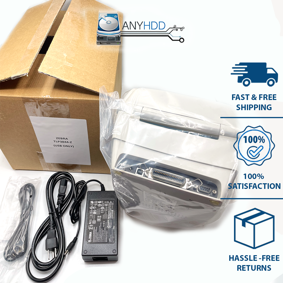 Zebra TLP 3844-Z (384Z-10400-0001) Label Thermal Printer for sale ...