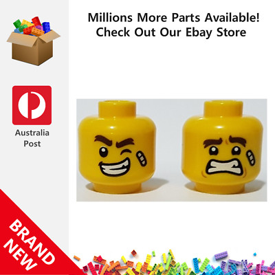 Genuine LEGO™ Yellow Minifigure Head Dual Sided Bandage 3626 6271192 ...