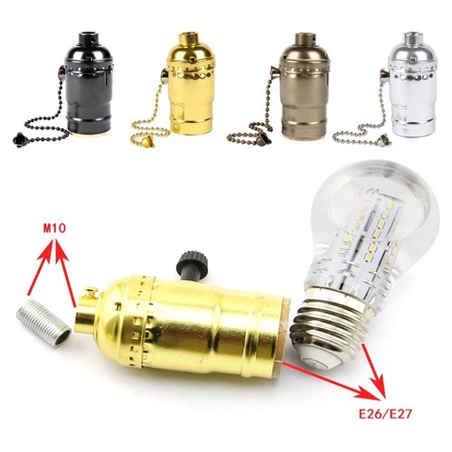 250V Light Screw Socket Aluminium Retro Bulb Bases Light Decoration ...