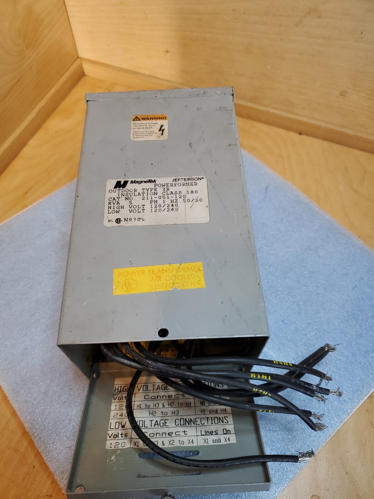 JEFFERSON ELECTRIC 211-051-120 POWERFORMER DRY TRANSFORMER 0.5kVA FAST ...