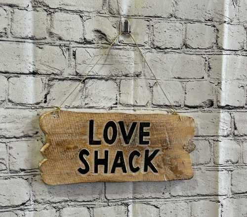 Love Shack Word Sign Plaque Outdoor Garden Shed Den Bar Shop 30cm x ...