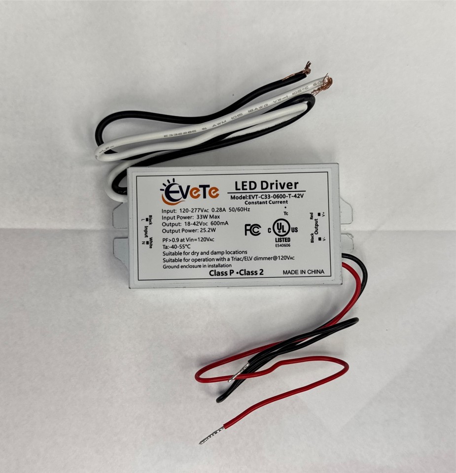 600mA LED Driver Constant Current, Power Supply Driver, 120Vac 60Hz ...