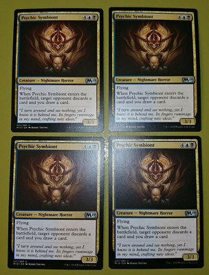 Psychic Symbiont x4 Core Set 2019 M19 4x Playset Magic the Gathering ...