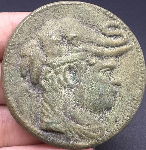 Large Rare Antique Beautiful Bronze Greco Bactrian Coin | eBay