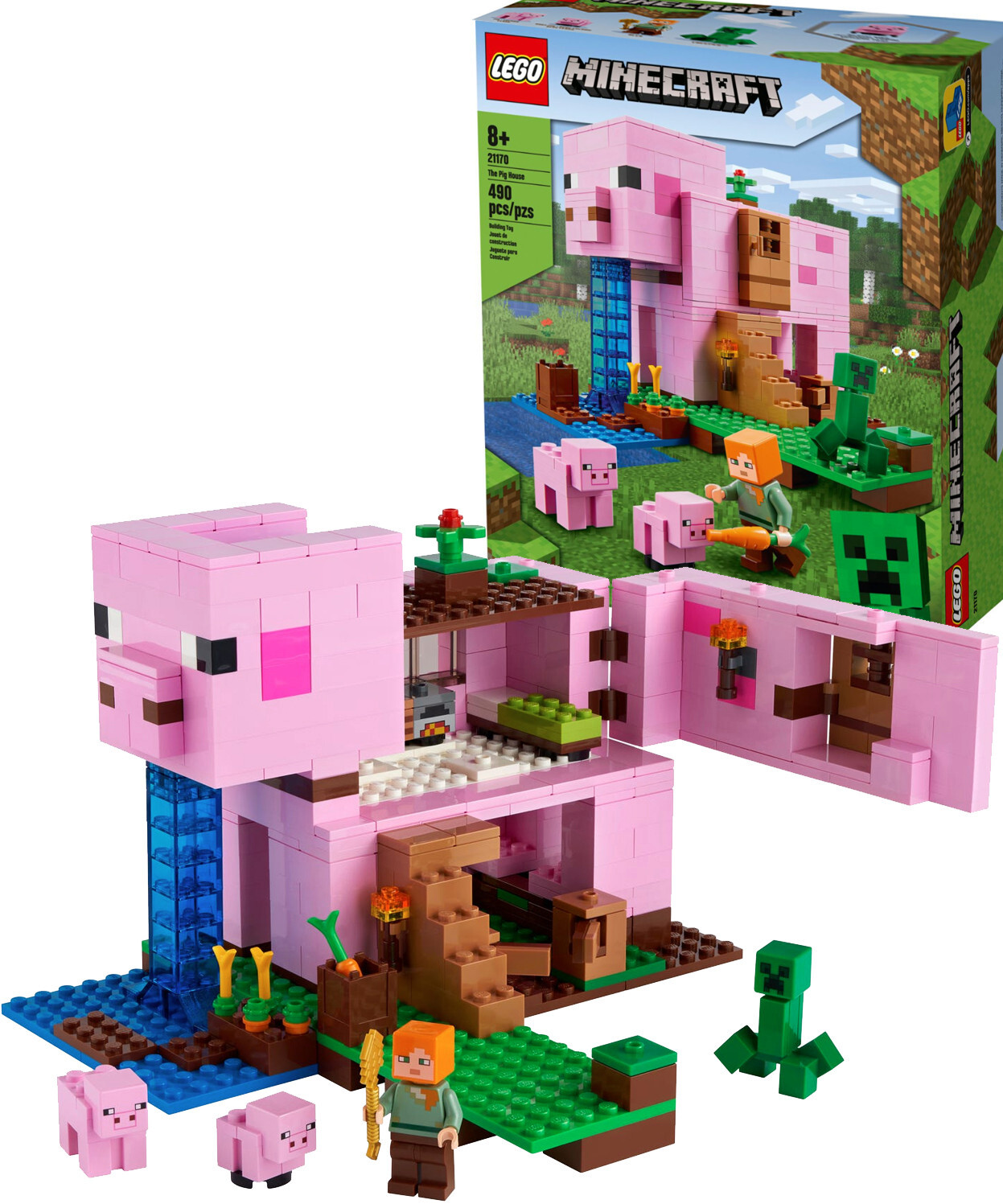 NEW LEGO 21170 Minecraft The Pig House Alex - 2021 Retired Sealed NIB ...