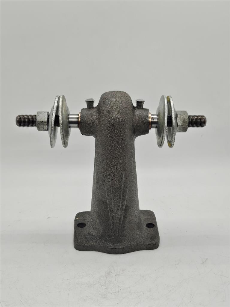 Vintage Cast Iron Bench Arbor Belt Driven Grinder Sander Buffer 6in - 1 ...