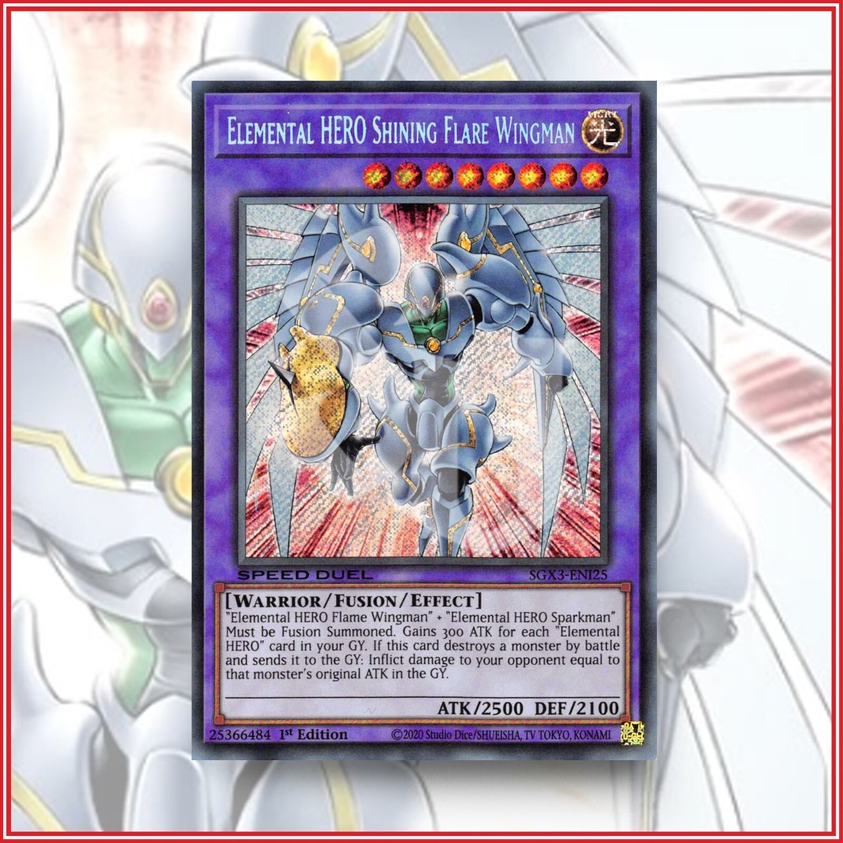 Elemental Hero Shining Flare Wingman Deck Yugioh Jaden Yuki Deck