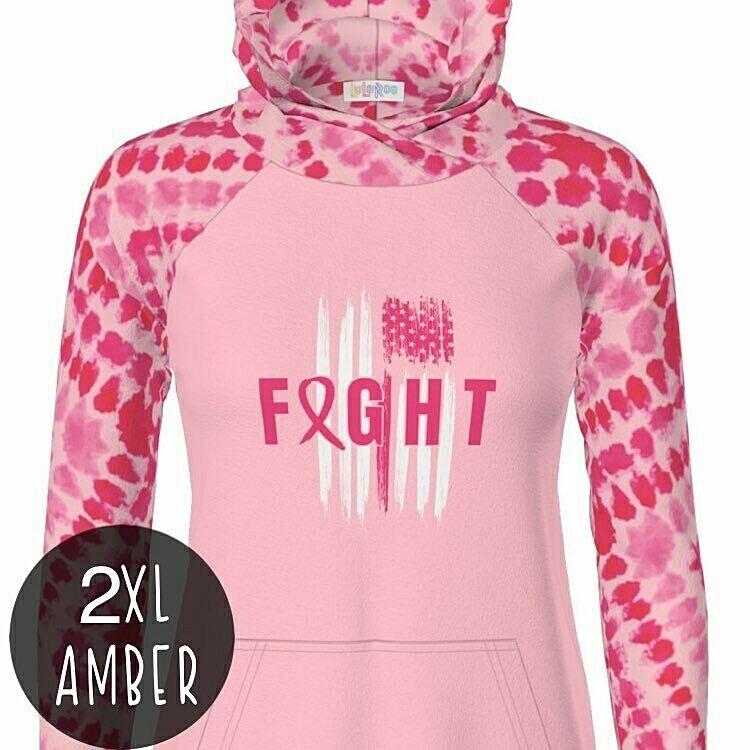 AMBER Lularoe Pullover Hoodie Sweatshirt 2XL 2X NWT Fight Graphics BCA ...