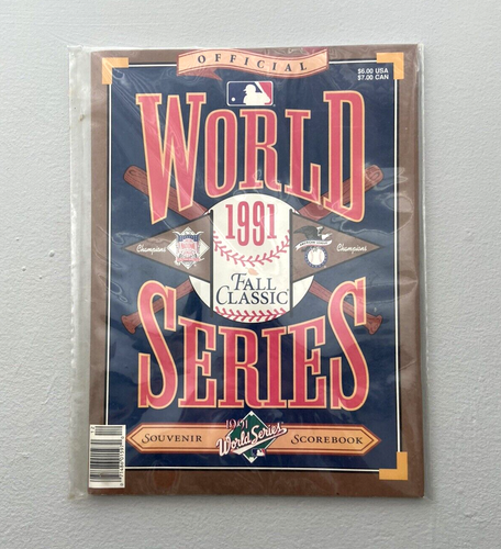 Official MLB 1991 World Series Fall Classic Souvenir Scorebook | eBay