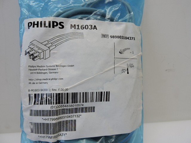 Philips M1603a Shielded 3-ld. Grabber Saftey Cable Set Ref ...