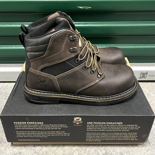 Irish Setter Red Wing Farmington Safety King Toe 6" Work Boots Men’s Sz ...