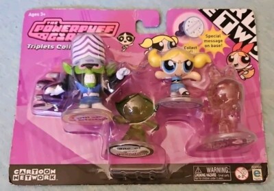 POWERPUFF GIRLS TRIPLETS COLLECTIBLES MOJO , BUBBLES & TWO TRANLUCENT ...