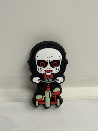 Jigsaw On A Bicycle Croc Jibbitz Shoe Charm Horror Movie Halloween | eBay