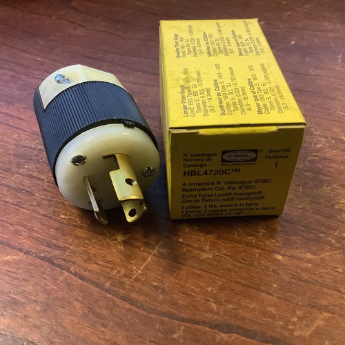 Hubbell HBL4720C Locking Plug,15Amp,125V,L5-15P | eBay