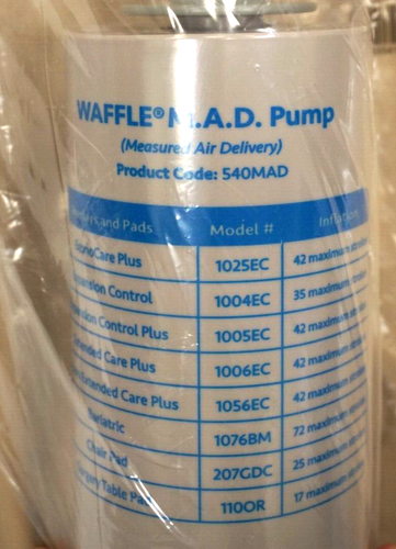 EHOB Waffle Mattress Overlay w Waffle M.A.D. Air Pump 1025EC 1025ECP 42 ...