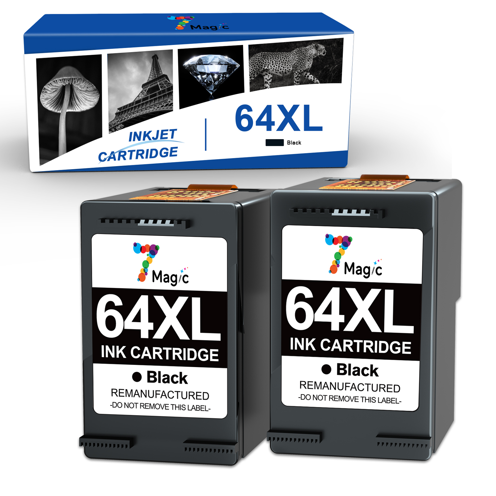 2x Black 64XL Ink for HP Envy Photo 6220 6252 6255 7164 7820 7830 7855 ...