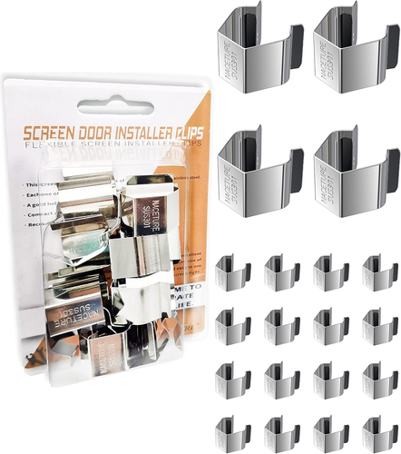 Screen Door Installer Clips - 20 Pieces Screen Clips for Rescreening ...