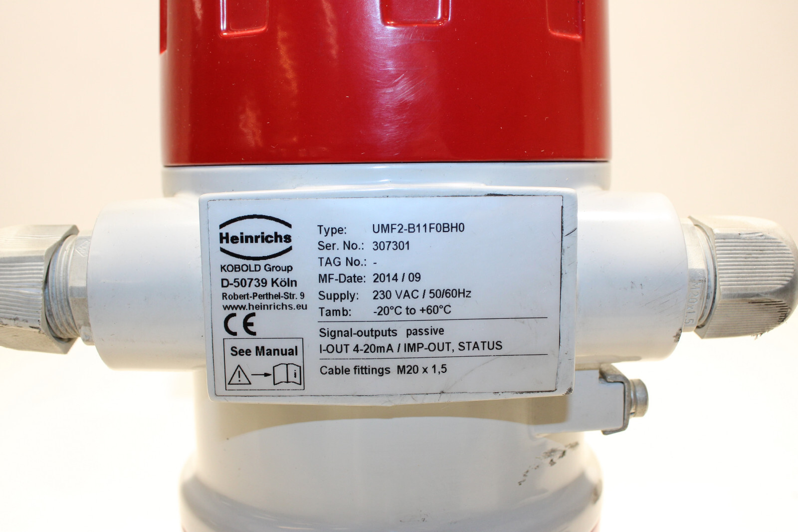 Heinrichs UMF2-B11F0BH0 Electromagnetic flow meter PIT-A317B016H-0100-0 ...