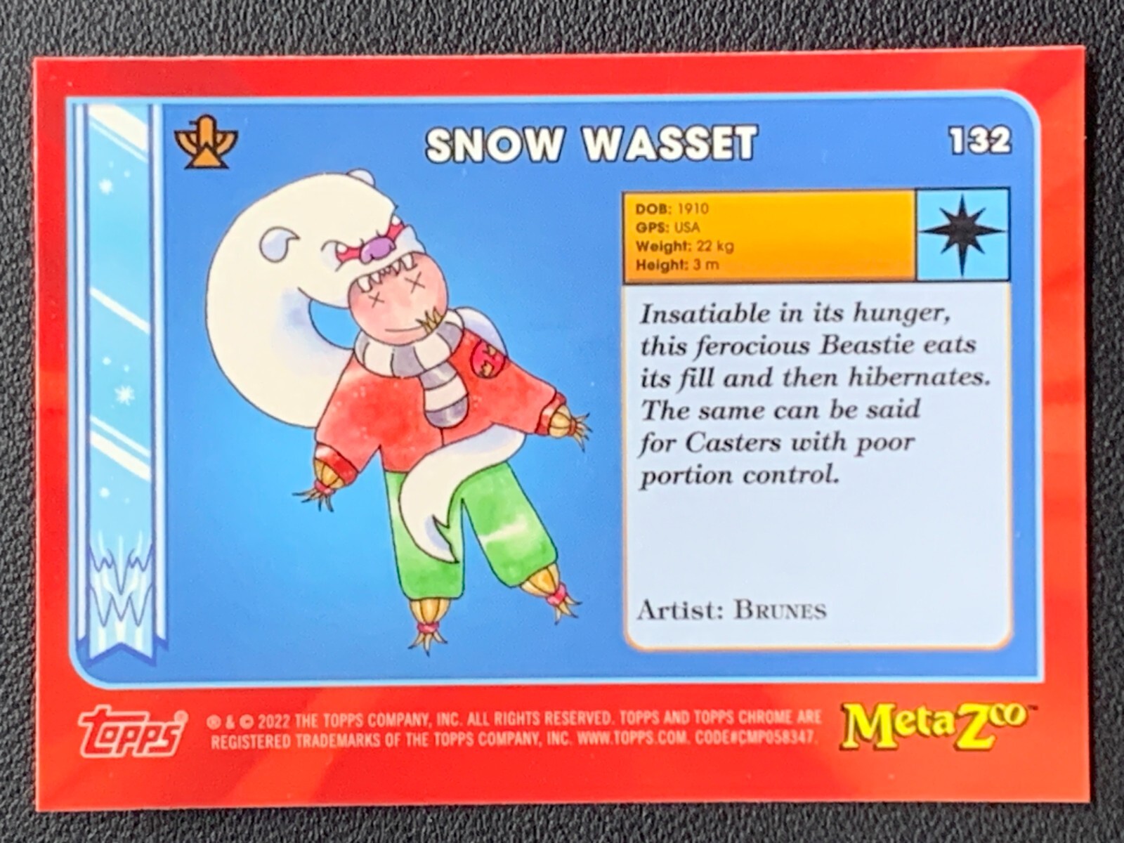 Snow Wasset 132 MetaZoo Topps Chrome 2022 | eBay