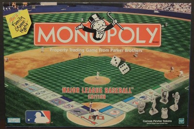 Monopoly Major League Baseball Edition MLB 1999 2-8 players pewter ...