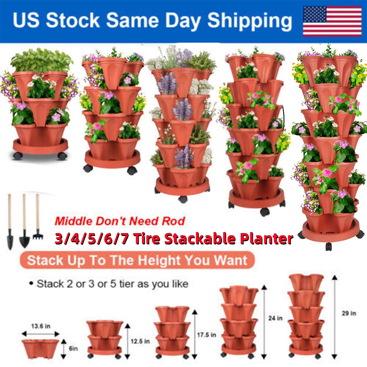 Stackable Strawberry Pots