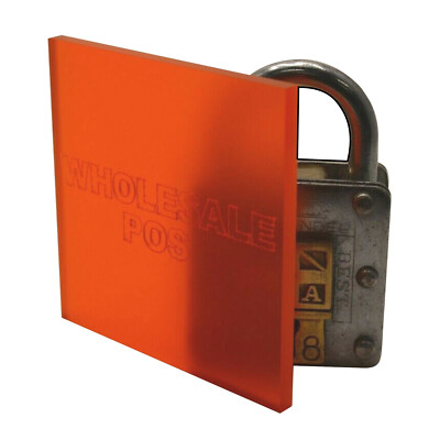 Perspex Frosted Amber Acrylic S2 3T17 Plastic Sheet 150mm x 150mm x 3mm ...